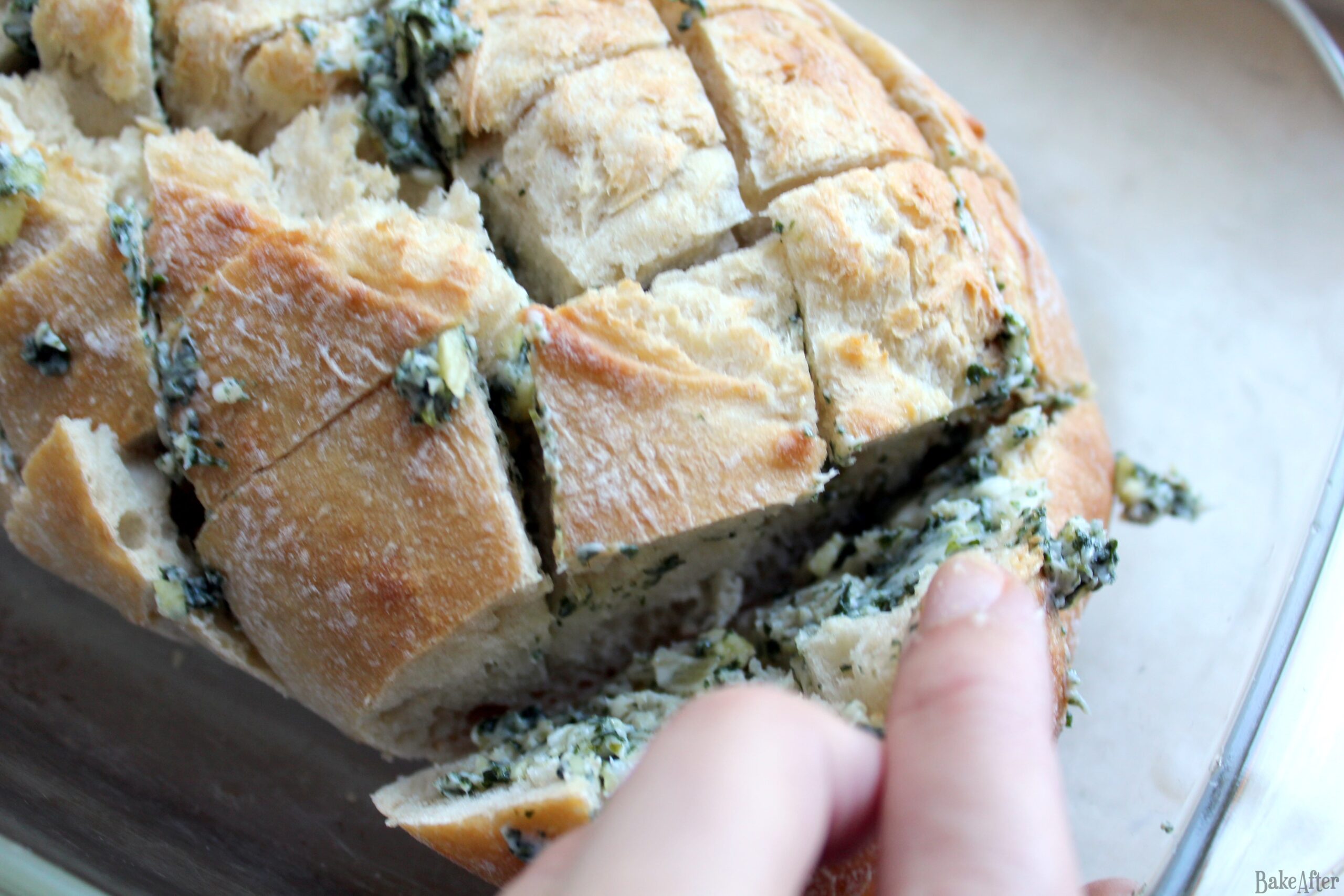 Cheese and Garlic Cracked Bread · Bake After Recipe