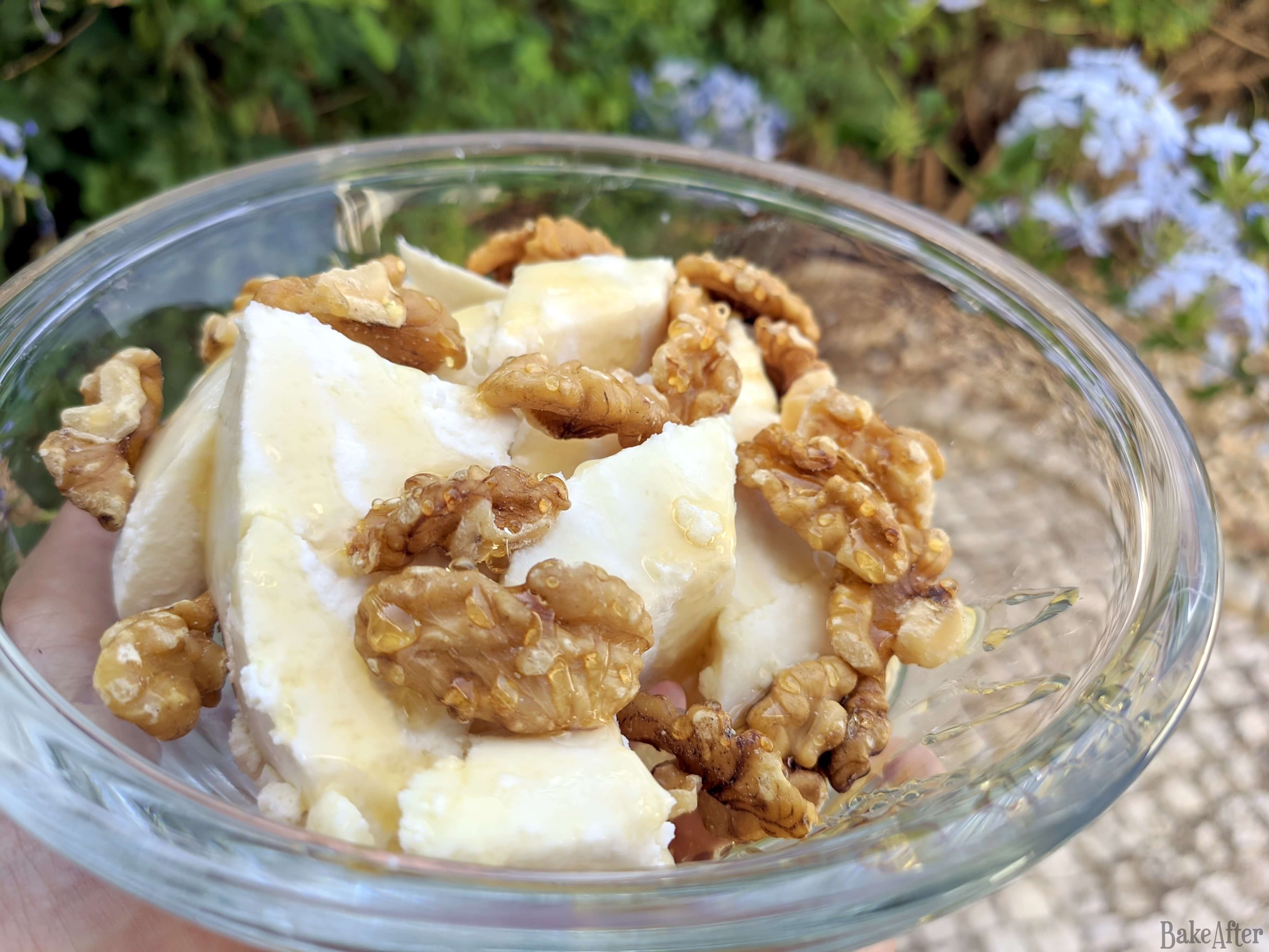 Cottage Cheese with Honey and Walnuts · Bake After Recipe
