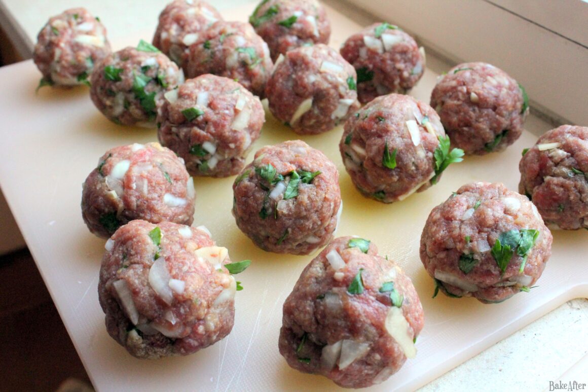 Rustic Homemade Meatballs with Tomato Sauce · Bake After Recipe