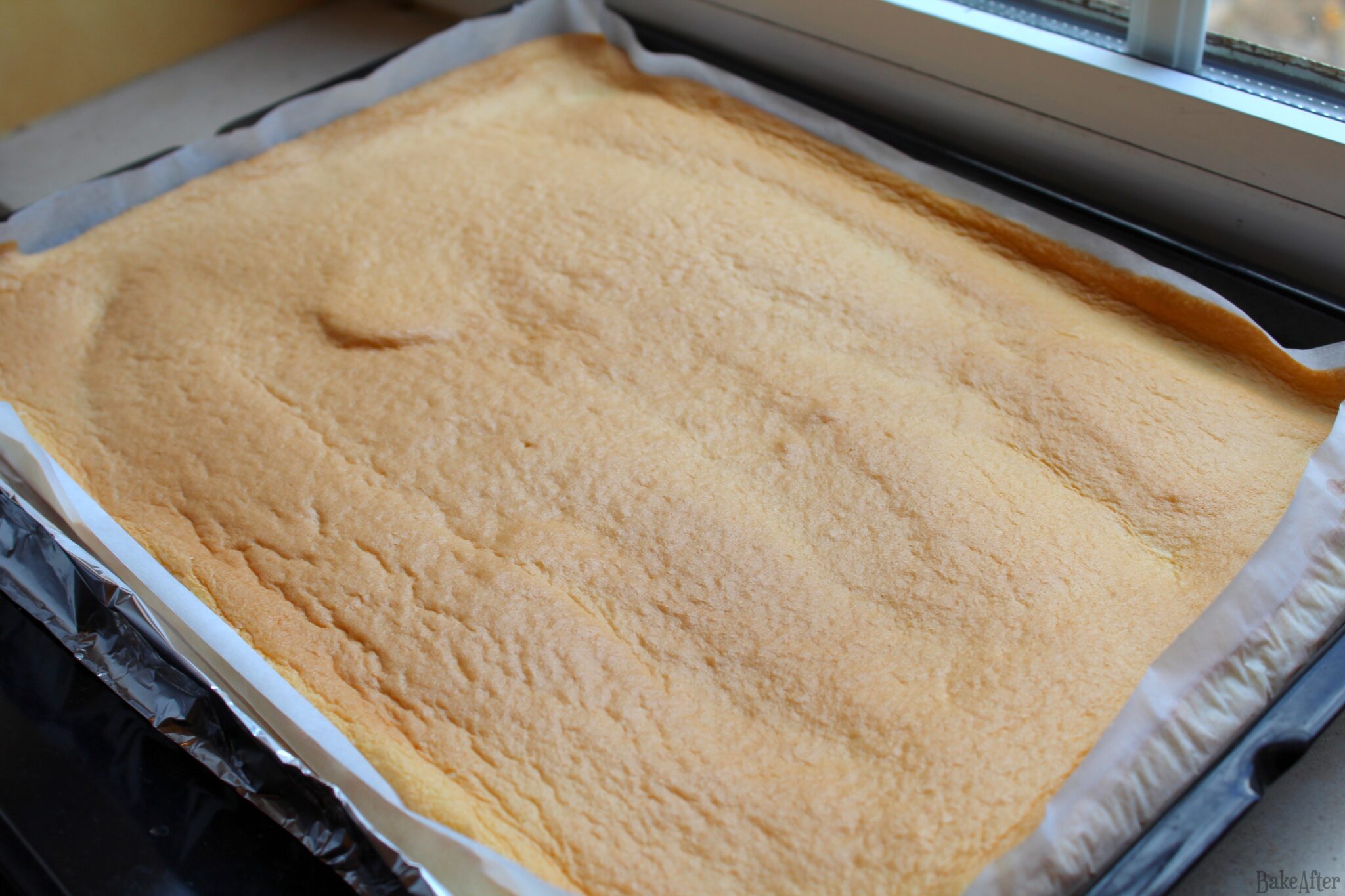 Sponge Cake Log with Pumpkin Filling · Bake After Recipe