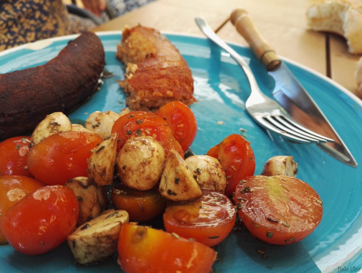 Portuguese Fried Alheira Sausage with Salad · Bake After Recipe