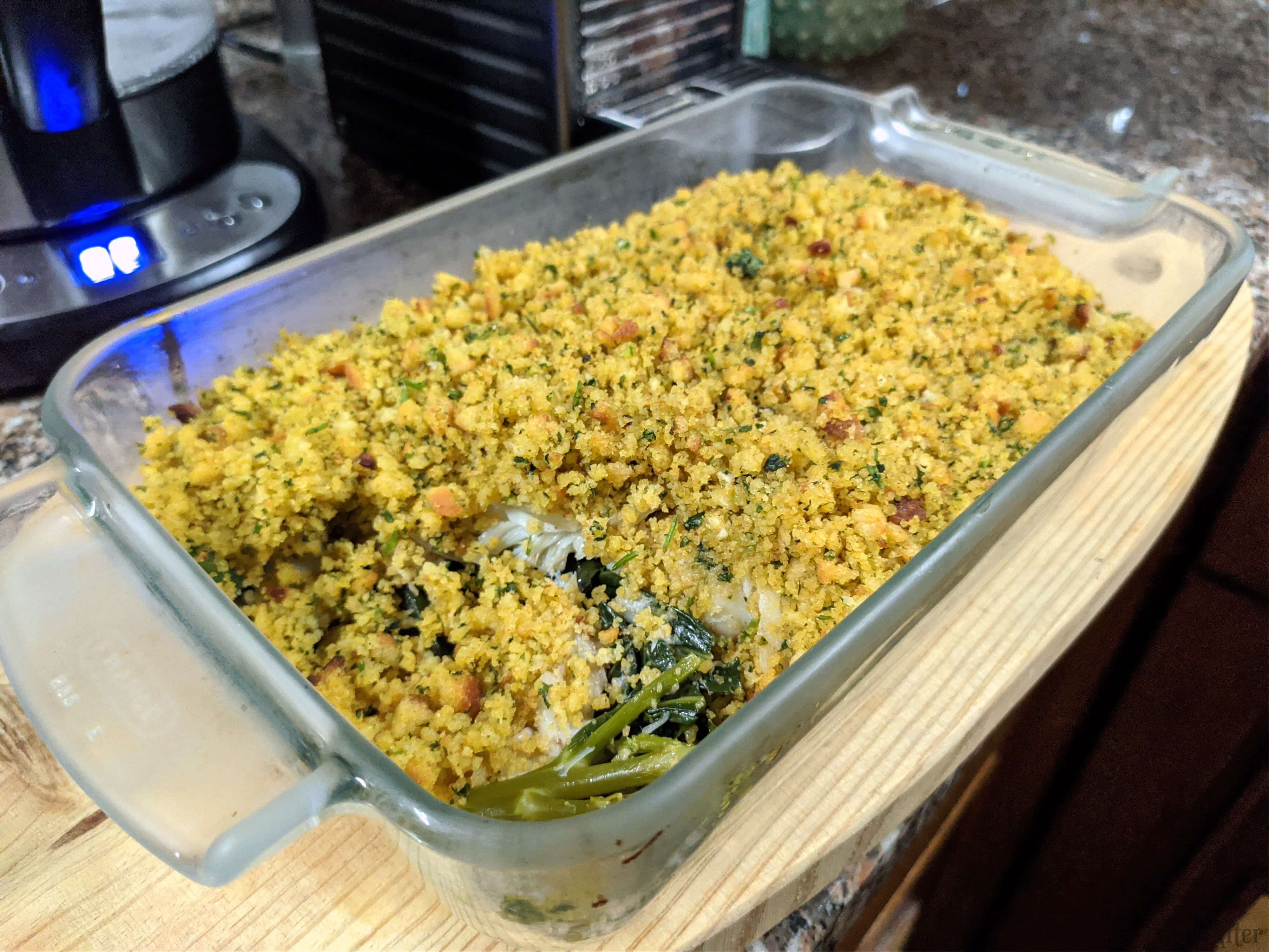 Traditional Portuguese Roasted Codfish Casserole with Cornbread · Bake ...