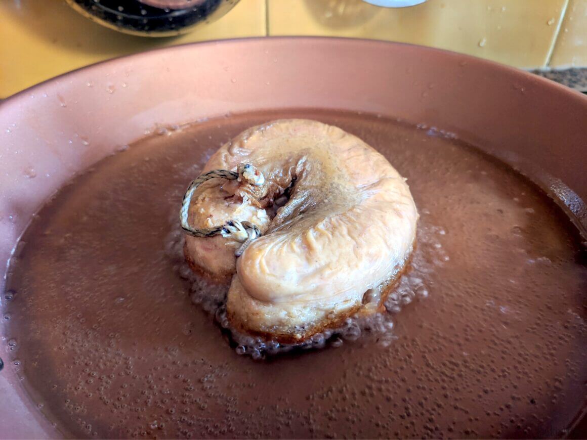 Deep Fried Portuguese Alheira Sausage With Egg • Alheira de Mirandela ...