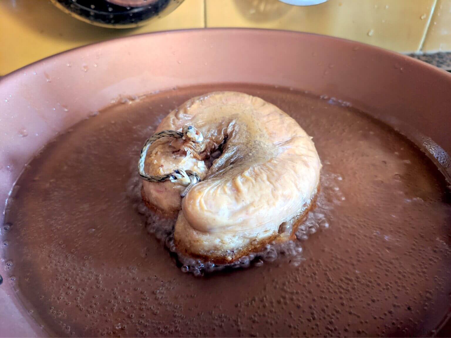 Deep Fried Portuguese Alheira Sausage With Egg • Alheira de Mirandela ...