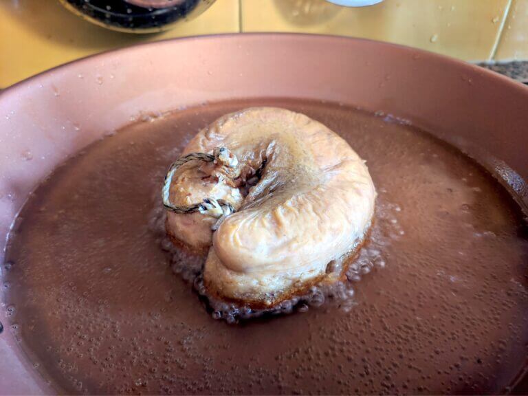 Deep Fried Portuguese Alheira Sausage With Egg • Alheira de Mirandela ...