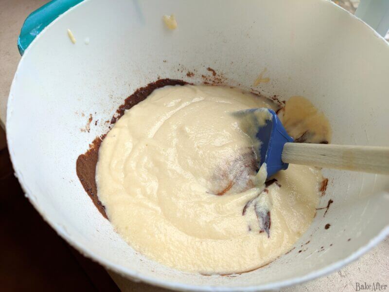 Zebra Chocolate and Vanilla Marble Cake · Bake After Recipe