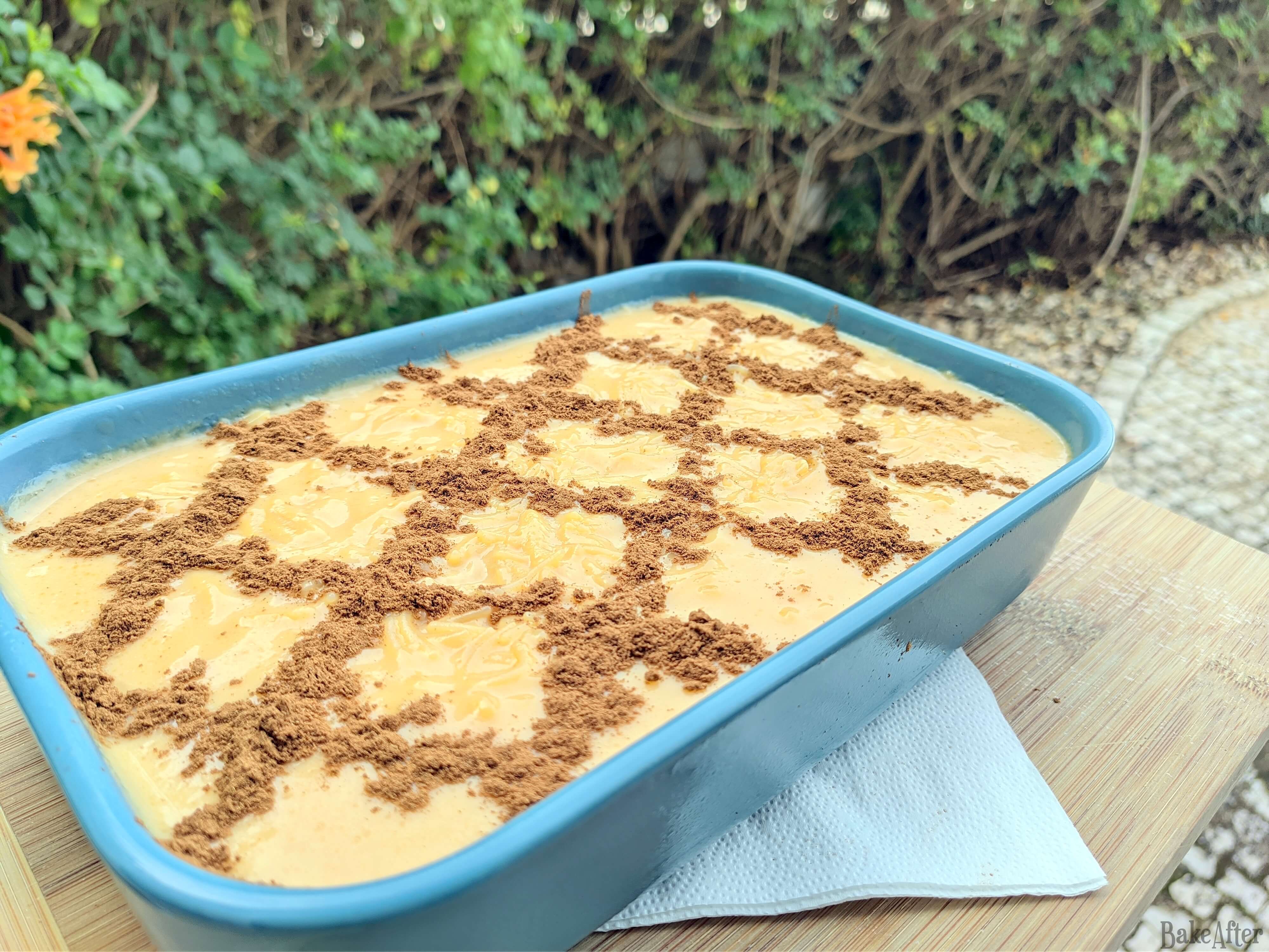 Portuguese Angel Hair Pasta Sweet Pudding • Aletria Doce · Bake After ...
