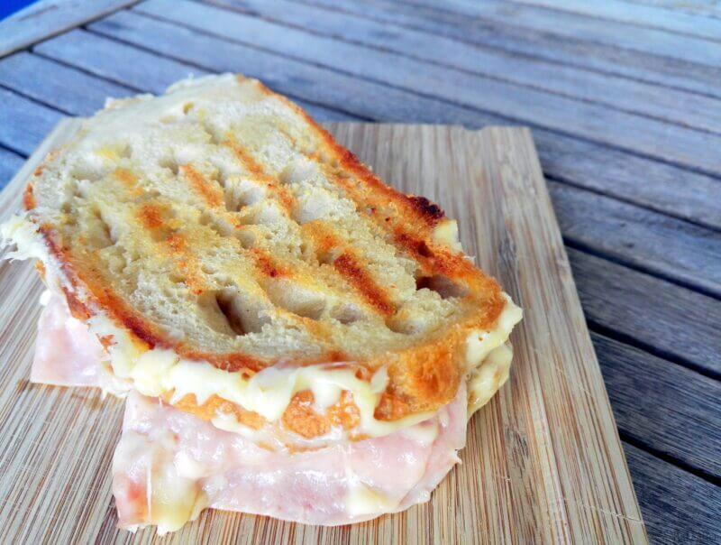 Ham and Cheese Grilled Toast on Rustic Bread · Bake After Recipe