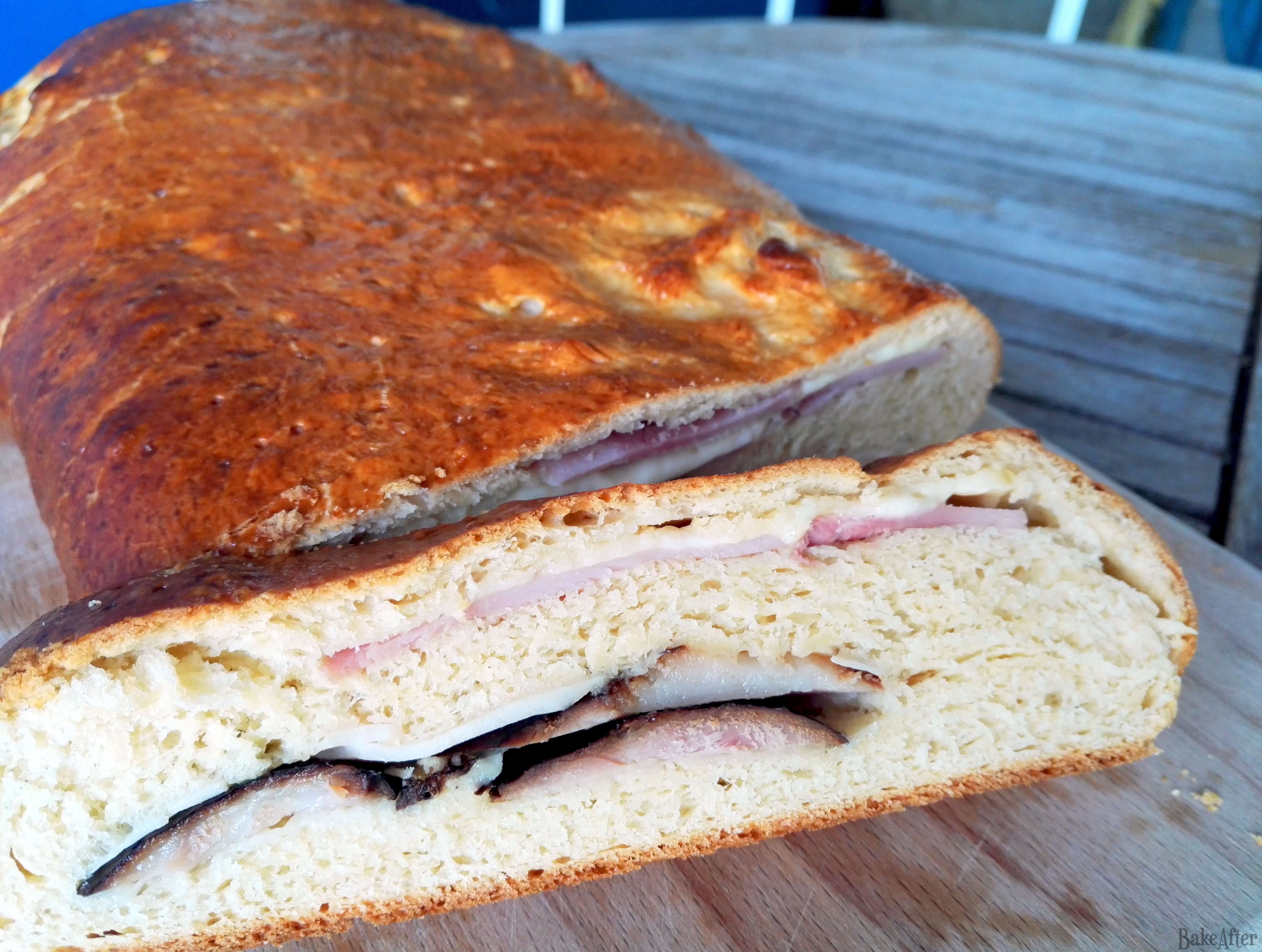 Traditional Portuguese Smoked Ham and Cheese Bread · Bake After Recipe