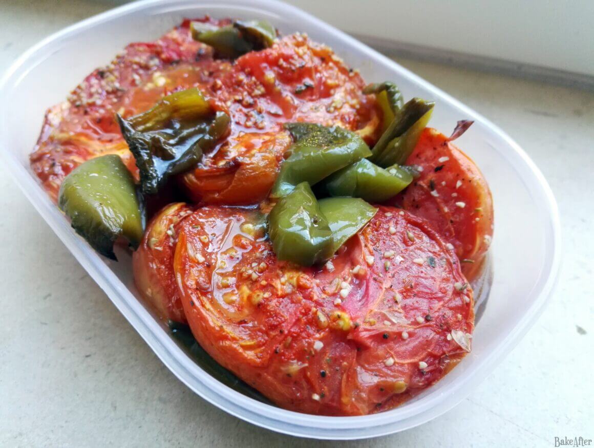 Portuguese Style Roasted Tomatoes and Peppers · Bake After Recipe