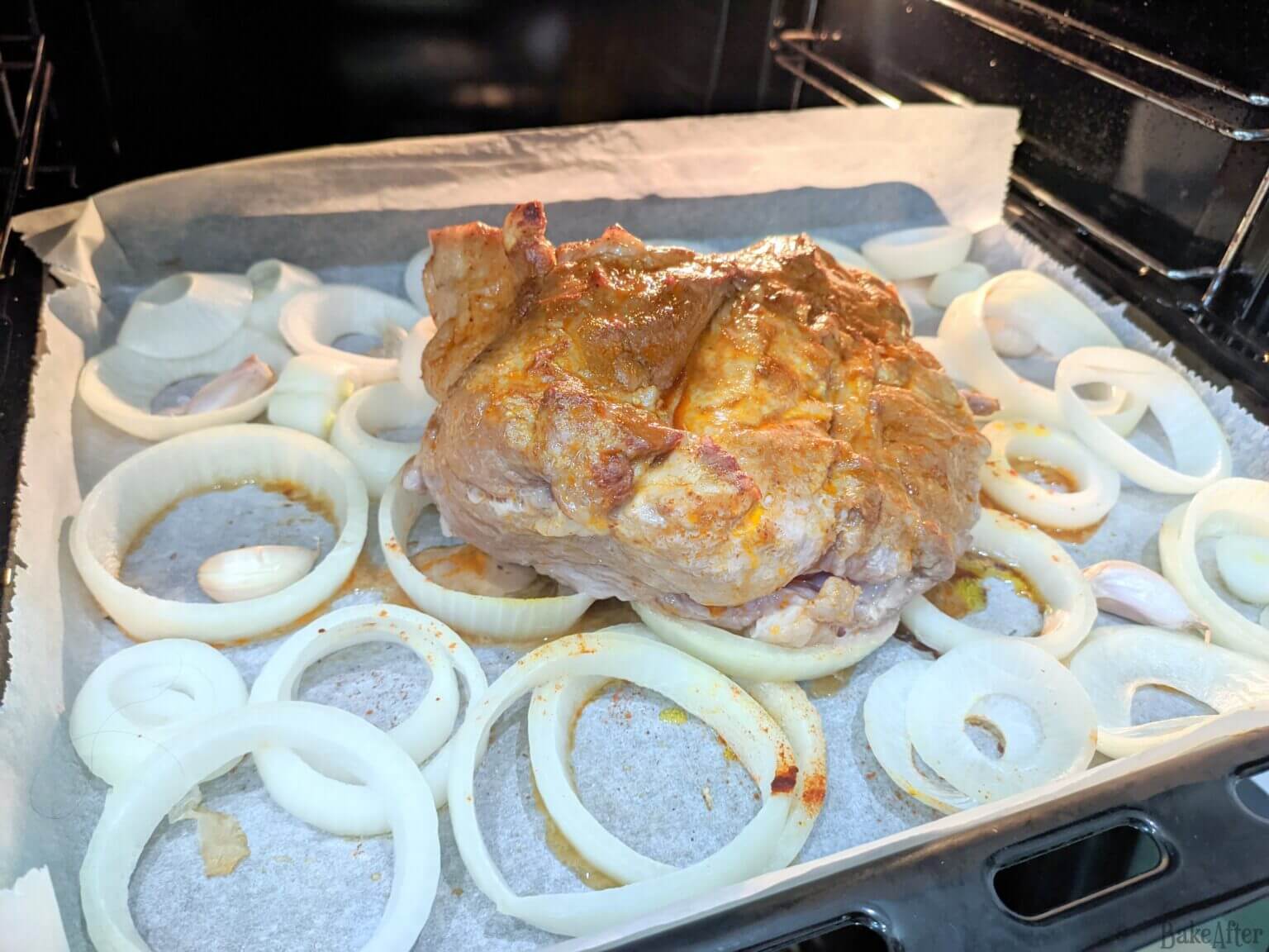 Smoky Paprika Roasted Pork Neck with Golden Potatoes · Bake After Recipe