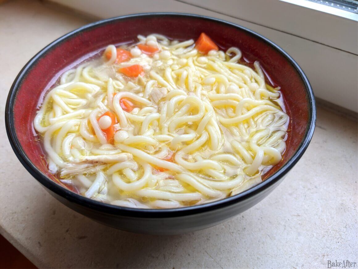 Easy Chicken Udon Soup with Paprika Chicken · Bake After Recipe