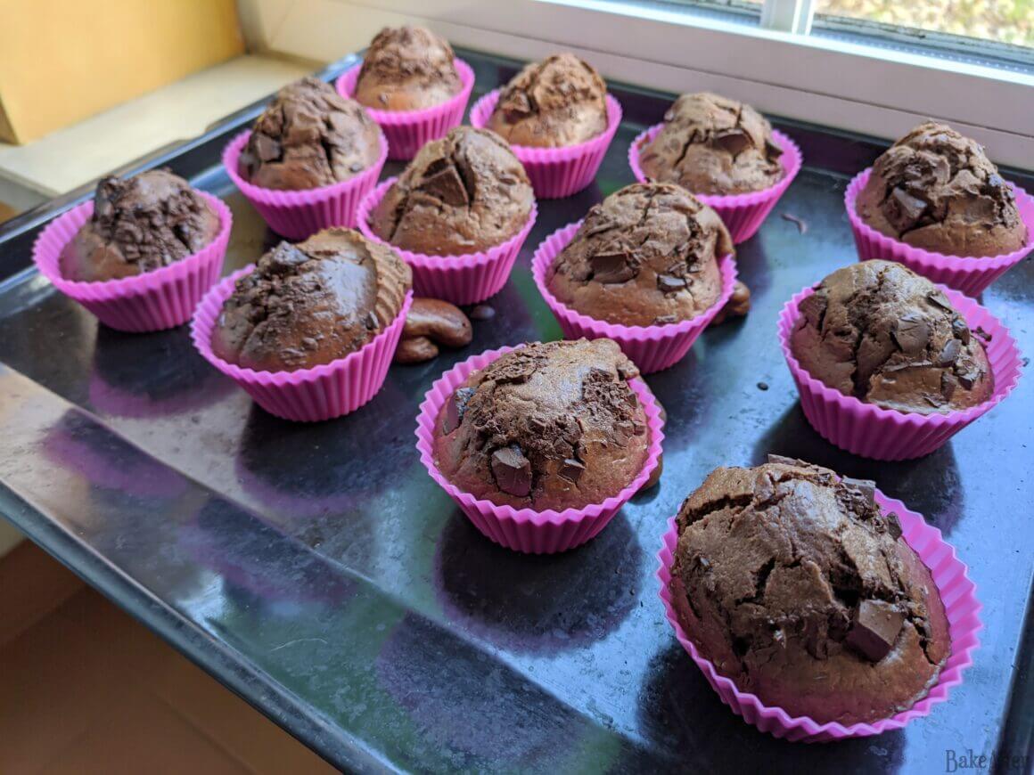 Best Ever Bakery-Style Dark Chocolate Chunk Muffins · Bake After Recipe